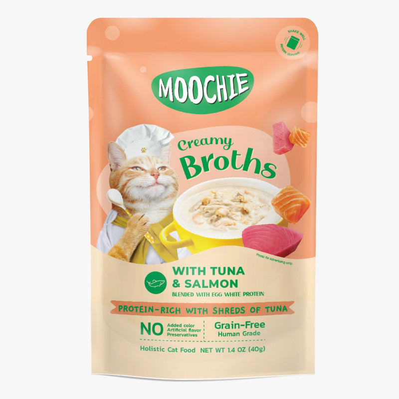 MOOCHIE CAT BROTHS Sopa cremosa de atún y salmón 40 GR